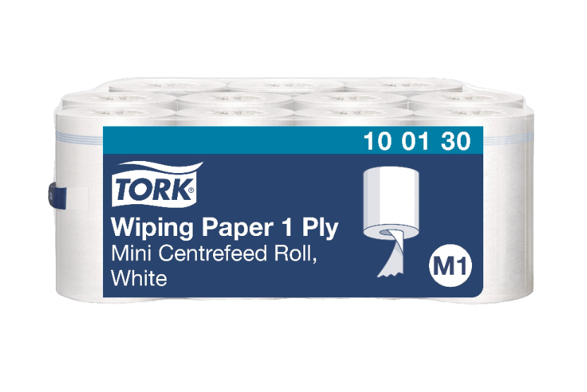 Tork® M1 Wiping Paper Mini Roll Centerfeed 11 rolls White (100130 ...
