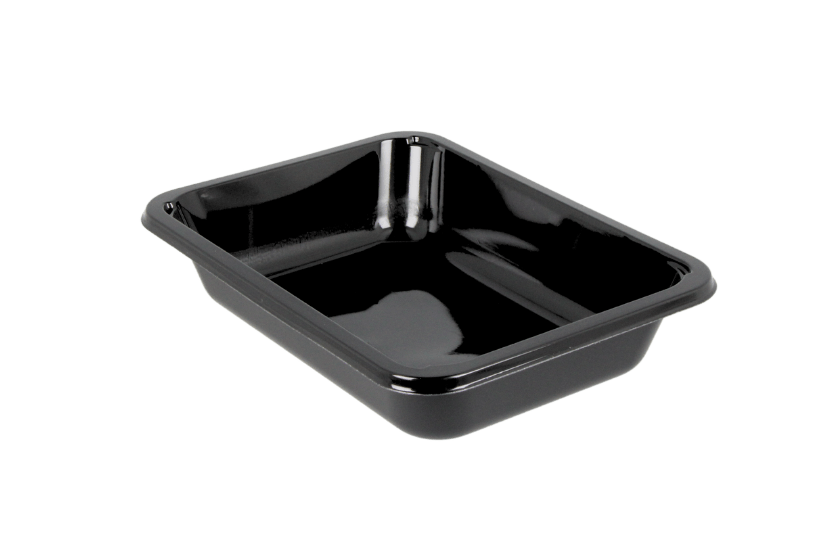 CPET Tray Black 1 Compartment 226x176x43mm – TakeAware.nl