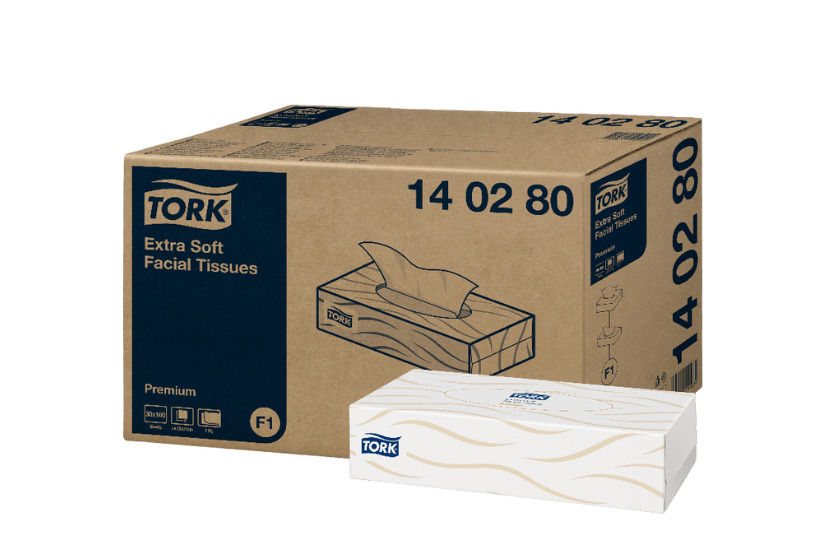 Tork® F1 Extra Soft Facial Tissues Premium 2-Ply 30x100 sheets (140280 ...